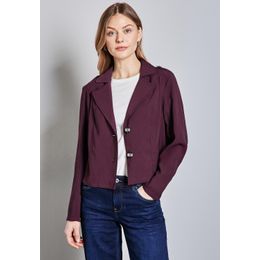 Street One Damen Kurzjacke, rot, Gr. 34, unifarben, Stoff, 93% Viskose, 7% Polyester, Jacken, mit Reverskragen