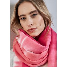 Street One Damen Halstuch, pink, mehrfarbig, Stoff, 100% Polyester, Modetücher, mit Fransenkante