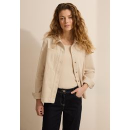 Cecil Damen Cordjacke, lila, Gr. L, unifarben, Web, Obermaterial: 99% Baumwolle, 1% Elasthan; Futter: 100% Polyester, Jacken, aus Baumwolle mit