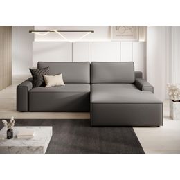 Ecksofa Trendmanufaktur, B:246cm H:98cm T:168cm, grau, 92% Polyester / 8% Nylon, Wohnzimmer, Sofas, "Challenge, Schlafsofa mit Bettkasten, Couch in