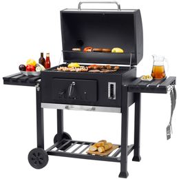 Holzkohlegrill Tepro, B:152cm H:137cm T:73cm, grau, Grills, "Grillwagen Toronto XXL", BxTxH: 152x73x137 cm, mit 2 Grillrosten und Pizzastein