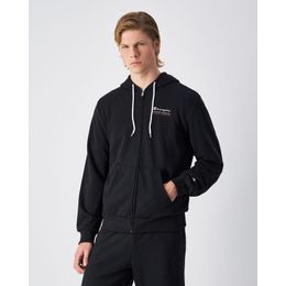Champion Herren Kapuzensweatjacke, schwarz, Gr. M, Obermaterial: 55% Baumwolle, 45% Polyester, Sweatjacken