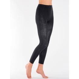 Rogo Damen Thermoleggings, schwarz, Gr. 4, unifarben, 80% Baumwolle, 18% Polyamid, 2% Elasthan, Hosen