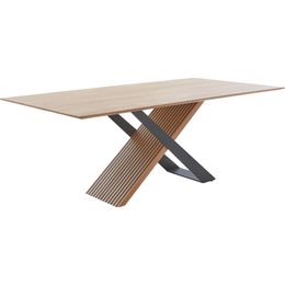 NIEHOFF SITZM&Ouml;BEL Esstisch, B:220cm H:76cm T:100cm, braun, NIEHOFF SITZM&Ouml;BEL, K&uuml;che, Tische, "Lambada", Grafik-Gestell mit Lamellenoptik, verschiedene Ma&szlig;e H&ouml;he 76