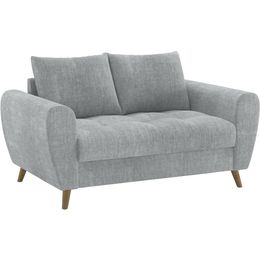 2-Sitzer MR. COUCH, B:160cm H:71cm T:90cm, silber, Dolce (100% Polyester), Sofas, "Blackburn II", Wahlweise mit Kaltschaumpolsterung bis 140 kg
