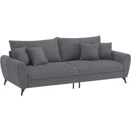 Big-Sofa MR. COUCH, B:260cm H:71cm T:108cm, grau, Stripes (92% Polyester / 8% Nylon), Sofas, "Blackburn II", Mit Kaltschaumpolsterung bis 140 kg