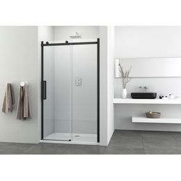 Dusch-Schiebet&uuml;r Sanotechnik, H:195cm, schwarz, Duscht&uuml;ren, "Elite Black", 118-120 cm Breite