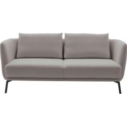Schöner Wohnen Kollektion 2,5-Sitzer, B:190cm H:71cm T:91cm, silber, SCHÖNER WOHNEN-KOLLEKTION, 16% Baumwolle, 79% Polyester, 5% Polyacryl, Sofas, "Pearl, hochwertig und