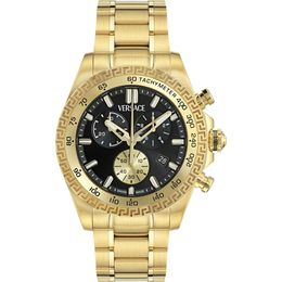 Versace Herren Chronograph "Versace CHRONO X", gold, Armbanduhren, Quarzuhr, Armbanduhr, Herrenuhr,Swiss Made,Edelstahlband,Stoppfunktion