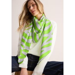 Cecil Damen Halstuch, gelb, gemustert, Stoff, 70% Polyester, 30% Viskose, Modet&uuml;cher, mit grafischem Muster
