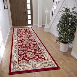 Teppich Hanse Home, B:80cm H:8mm L:240cm, rot, Jute, Polyester, Polypropylen (PP), Wohnzimmer, Teppiche, "Reni", L&auml;ufer, Orientalisch, Kurzflor,