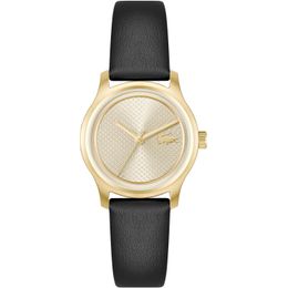Lacoste Damen Quarzuhr "ELYSE", schwarz, Armbanduhren, Armbanduhr, Damenuhr, Lederarmband, analog