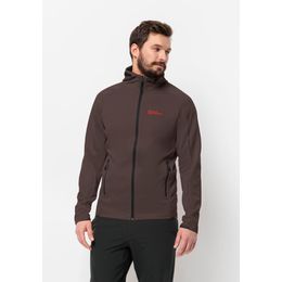 Jack Wolfskin Herren Fleecejacke "ALPGRAT HOODED FZ M", rot, Gr. XXXL, OBERSTOFF 100% POLYESTER, Jacken