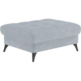 Hockerbank MR. COUCH, B:102cm H:46cm T:82cm, blau, Stripes (92% Polyester / 8% Nylon), Hocker, "Blackburn II", Passend zu der Garnitur, wahlweise mit