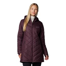 Columbia Damen Steppmantel "HEAVENLY LONG HOODED JACKET", rot, Gr. XS, unifarben, Steppware, Obermaterial: 100% Polyester, Mäntel