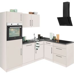 Wiho-K&uuml;chen Winkelk&uuml;che WIHO K&Uuml;CHEN, beige, Komplettk&uuml;chen-Sets, "Cali", ohne E-Ger&auml;te, Stellbreite 230 x 170 cm