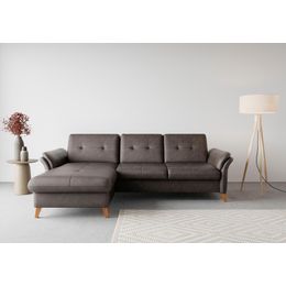Sit & More Ecksofa SIT & MORE, B:268cm H:90cm T:176cm, braun, Wohnzimmer, Sofas, "Göteborg", Sitztiefenverstellung und Federkern, wahlweise mit Bettfunktion