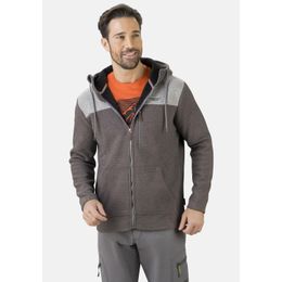 Herren Fleecejacke "HERO by John Medoox Hoodie Strick- Fleecejacke", grau, Gr. M, HERO by John Medoox, Fleece, 100% Polyester, Jacken, fleece