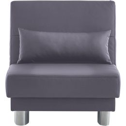 Schlafsofa Inosign, B:80cm H:86cm T:195cm, braun, 100% PU, Kinderzimmer, Sofas, "Gina", mit einem Handgriff vom Sofa zum Bett