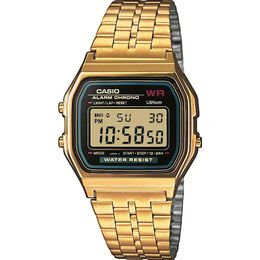 CASIO VINTAGE Damen Chronograph "A159WGEA-1EF", gold, Armbanduhren, Quarzuhr, Armbanduhr, Damen, Herren, digital, retro, Stoppfunktion