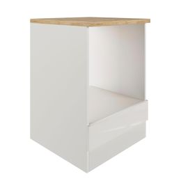 Herdumbauschrank Flex-Well, B:60cm H:85cm T:60cm, grau, Holzwerkstoff, Schr&auml;nke, "Lund", (B x H x T) 60 x 85 x 60 cm, mit Nische f&uuml;r