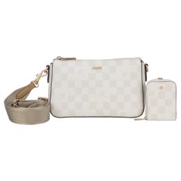 JOOP! JOOP Damen Umhängetasche "cortina piazza jasmina shoulderbag shz", beige, Lederimitat, Taschen, mit abnehmbarer Reißverschluss-Münztasche