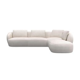 Ecksofa FLEXLUX, B:296cm H:85cm T:237cm, beige, Wohnzimmer, Sofas, "Torino, rund, L-Form, Sofa-Ecke mit Ottomane", Modernes, organisches Sofa-Design,