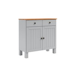 Anrichte Home Affaire, B:85cm H:85cm T:38cm, grau, FSC-zertifiziertes Massivholz, K&uuml;che, Sideboards, "Alby2", Mit 2 T&uuml;ren, 2 Schubk&auml;sten und