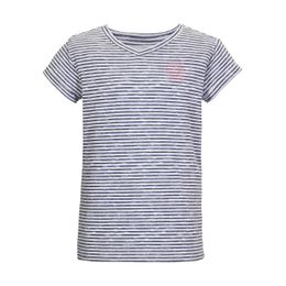 Killtec Mädchen T-Shirt "KOS 304 GRLS TSHRT", blau, Gr. 128, Oberstoff: 65% Polyester, 30% Baumwolle, 5% Elasthan, Shirts, Sommerliches