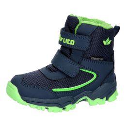 Lico Kinder Winterstiefel "Lauflernschuh Pauli V", Gr. 25, blau, Synthetik, Schuhe