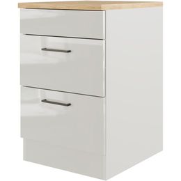 Kochfeldumbauschrank Flex-Well, B:60cm H:85cm T:60cm, grau, Holzwerkstoff, Schr&auml;nke, "Lund", (B x H x T) 60 x 85 x 60 cm, individuell kombinierbar