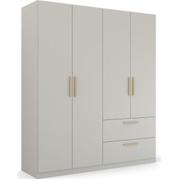 Kleiderschrank Rauch, B:181cm H:210cm T:54cm, grau, Holzwerkstoff, Schlafzimmer, Schr&auml;nke, "Skandi by Quadra Spin Schlafzimmerschrank", im