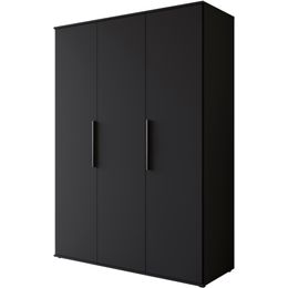 Kleiderschrank Inosign, B:134,4cm H:187,3cm T:51cm, schwarz, FSC-zertifizierter Holzwerkstoff, Kinderzimmer, Schr&auml;nke, "LAGOS W&auml;scheschrank,