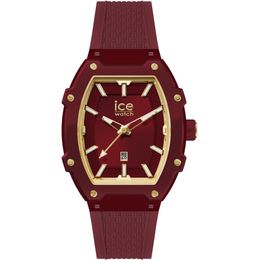 Ice Watch ICE-WATCH Damen Quarzuhr "ICE boliday - Plastic - Small - 3H + Date", rot, Armbanduhren, Armbanduhr, Damenuhr, Silikonarmband, Datum, analog