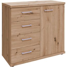 Kombikommode Wiemann, B:93cm H:86cm T:42cm, braun, Holzwerkstoff, Schlafzimmer, Sideboards, "Bern", vormontiert