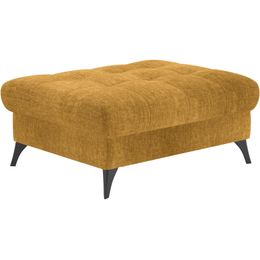 Hockerbank MR. COUCH, B:102cm H:46cm T:82cm, orange, Dolce (100% Polyester), Hocker, "Blackburn II", Passend zu der Garnitur, wahlweise mit Kaltschaum