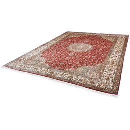 Seidenteppich Kayoom, B:271cm H:10mm L:364cm, bunt, Kaschmirseide, Teppiche, "Kashan 8379", Einzelst&uuml;ck mit Zertifikat, Wohnzimmer
