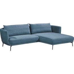 Schöner Wohnen Kollektion Ecksofa, B:270cm H:71cm T:160cm, blau, SCHÖNER WOHNEN-KOLLEKTION, 100% Polyester, Wohnzimmer, Sofas, "Pearl, zeitlos und elegant, 5 Jahre
