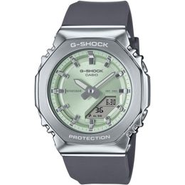 Casio G-SHOCK Damen Chronograph, grau, Armbanduhren, Quarzuhr, Armbanduhr, Damenuhr, Herrenuhr, Stoppfunktion, Resinband