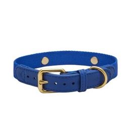 Barkalot Hundehalsband Veganes Leder blau XL