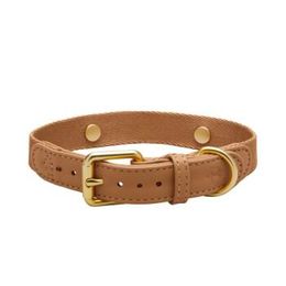 Barkalot Hundehalsband Veganes Leder beige XL