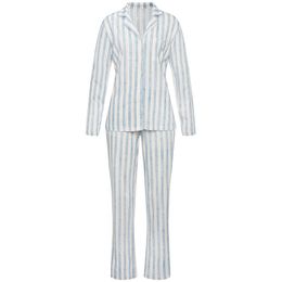 Vivance Pyjama 'Dreams' Damen Gr&ouml;&szlig;e XS hellblau / pfirsich / wei&szlig; Winterkleid