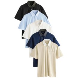 next Poloshirt Herren Gr&ouml;&szlig;e L beige / hellbeige / navy / hellblau / schwarz