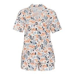 Vivance Pyjama 'Dreams' Damen Gr&ouml;&szlig;e XS creme / navy / hellorange / ros&eacute; Winterkleid