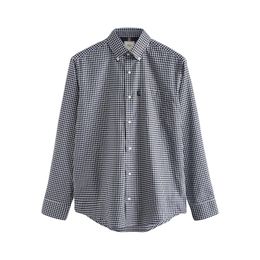 next Button Up Shirt male size 4XL Navy / White