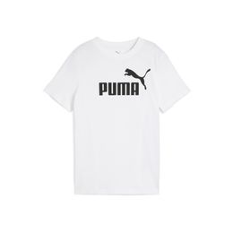 Puma T-Shirt 'ESS No. 1' M&auml;dchen Gr&ouml;&szlig;e 140 schwarz / wei&szlig;