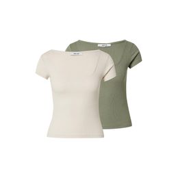 ABOUT YOU Shirts 'Lil' Damen Gr&ouml;&szlig;e XL beige / gr&uuml;n