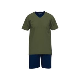 Tom Tailor Pyjama Herren Gr&ouml;&szlig;e M/L dunkelblau / khaki