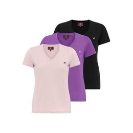Williot T-Shirt Damen Gr&ouml;&szlig;e M dunkellila / rosa / schwarz