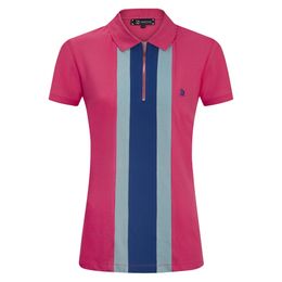 Giorgio Di Mare Poloshirt Damen Gr&ouml;&szlig;e XXL navy / hellblau / fuchsia
